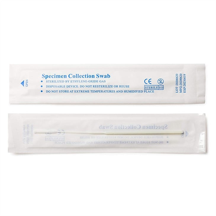 Hisopo nasofaríngeo con punta flocada de dacrón - Amunet Laboratorios